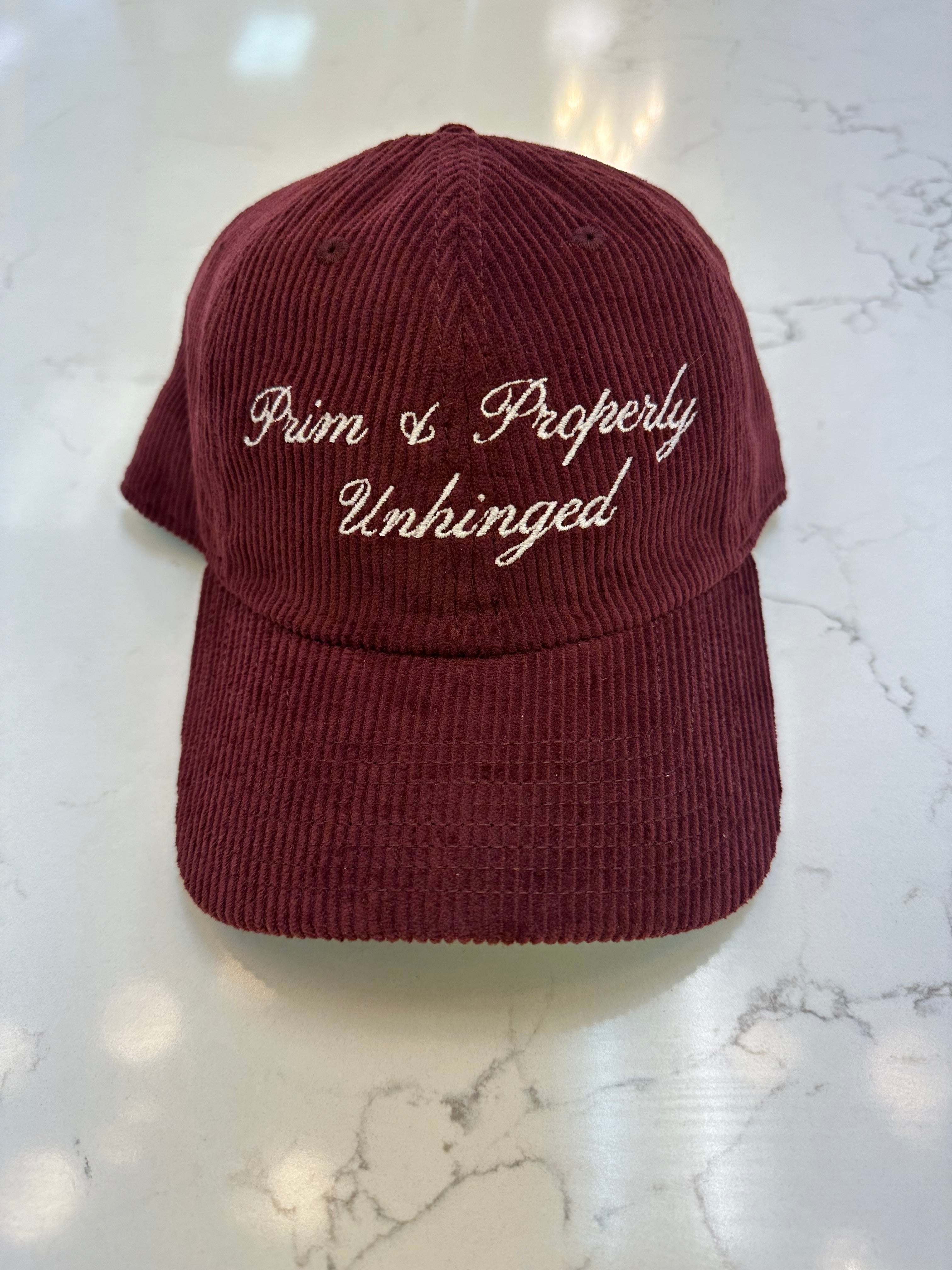 Prim & Properly Unhinged Hat – GREY LAYNE